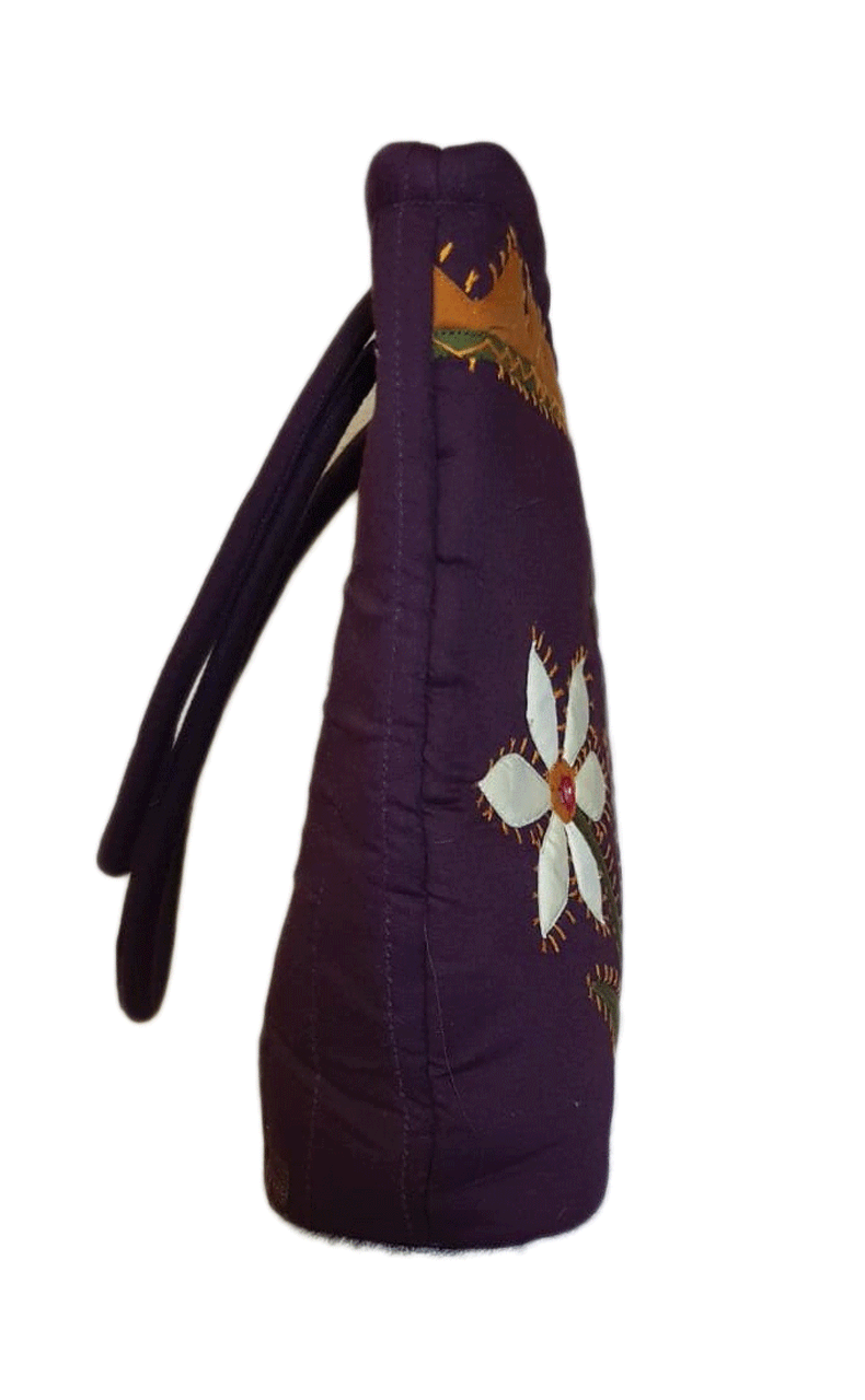 Attractive violet bags with flower and branches